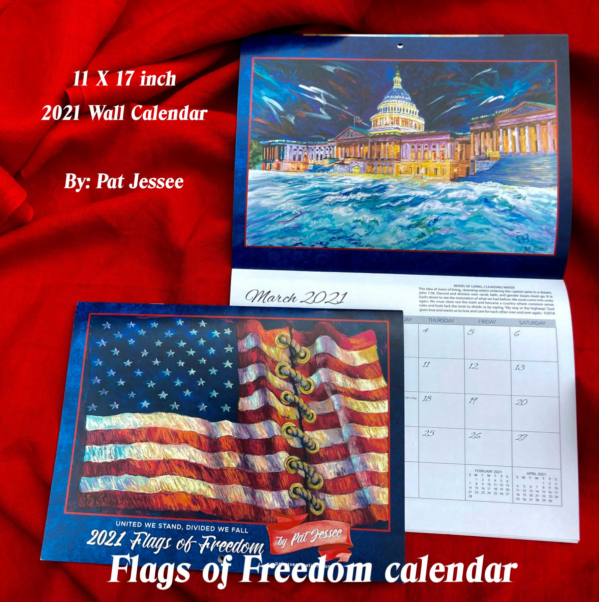 Flags of Freedom wall calendar | Pat Jessee Creations